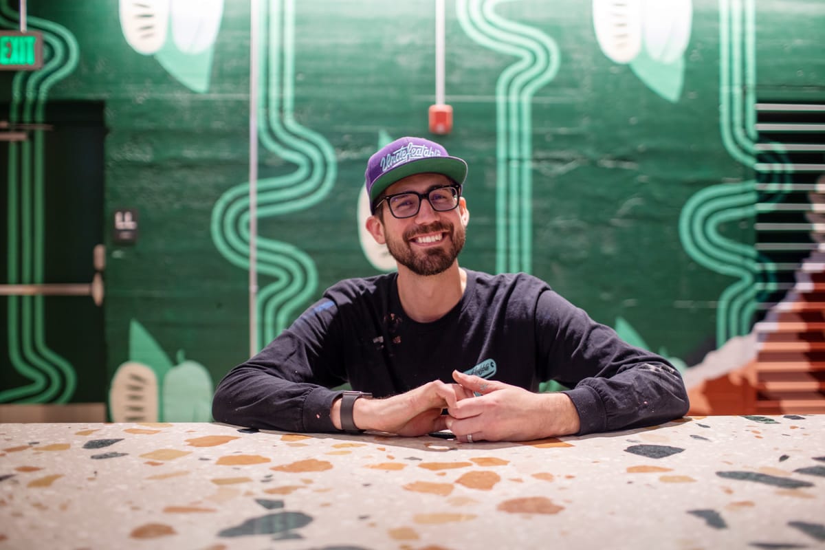 Fort Wayne artist Matt Plett Paints Murals at Electric Works